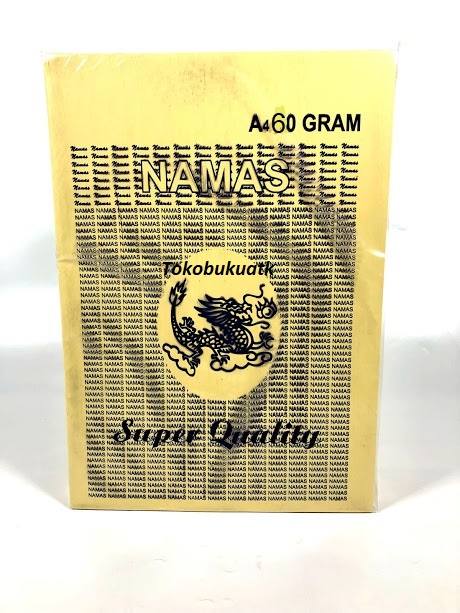 Kertas HVS A4 Naga Mas 60 gr Kuning – Antero Stationery Shop